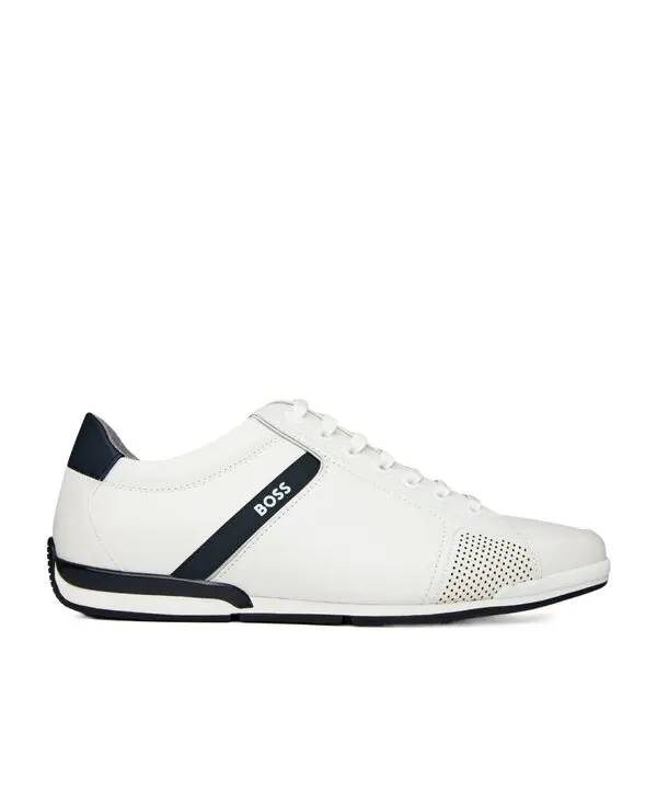 Hugo Boss Low Top Casual Sneakers With Contrast Stripe Detailing - No