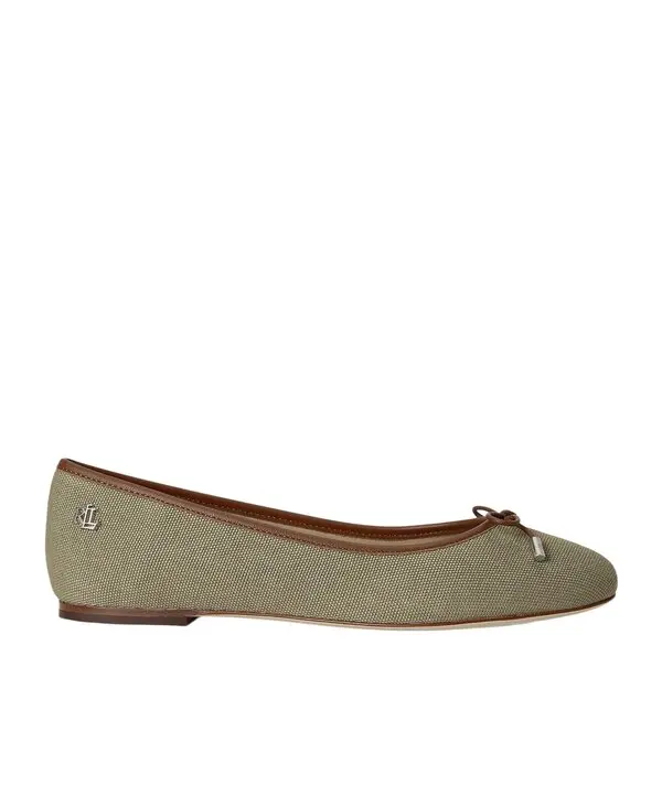 Ralph Lauren Ballet Flats With Bow Detailing - No