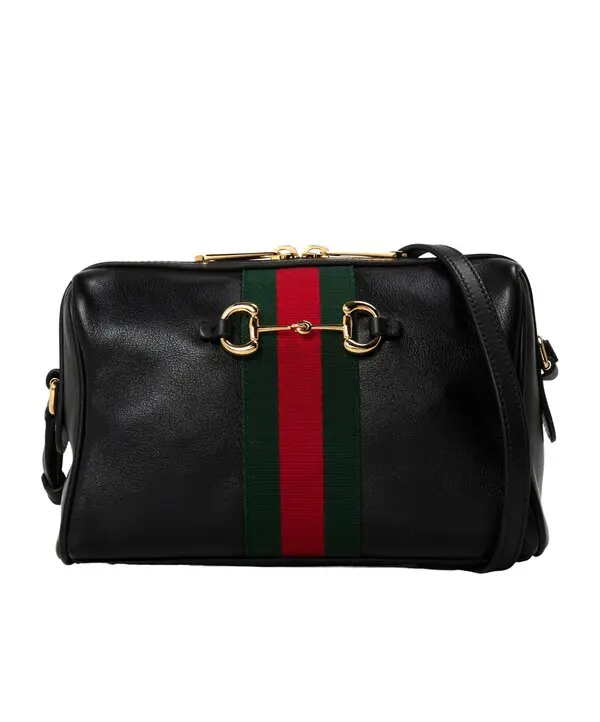 Gucci Grainedleather Barrel Bag - Black