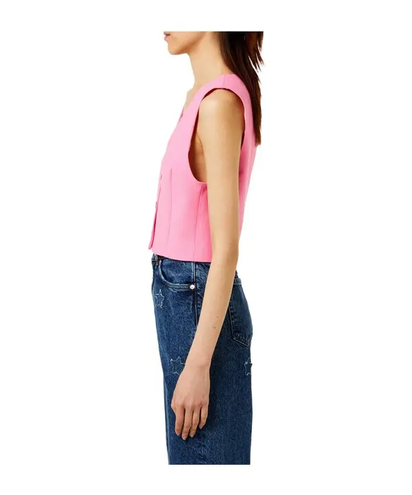 Hugo Boss Vneck Cropped Waistcoat