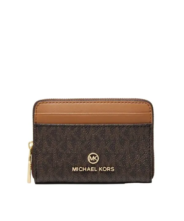 Michael Kors Monogram Ziparound Card Case - Black