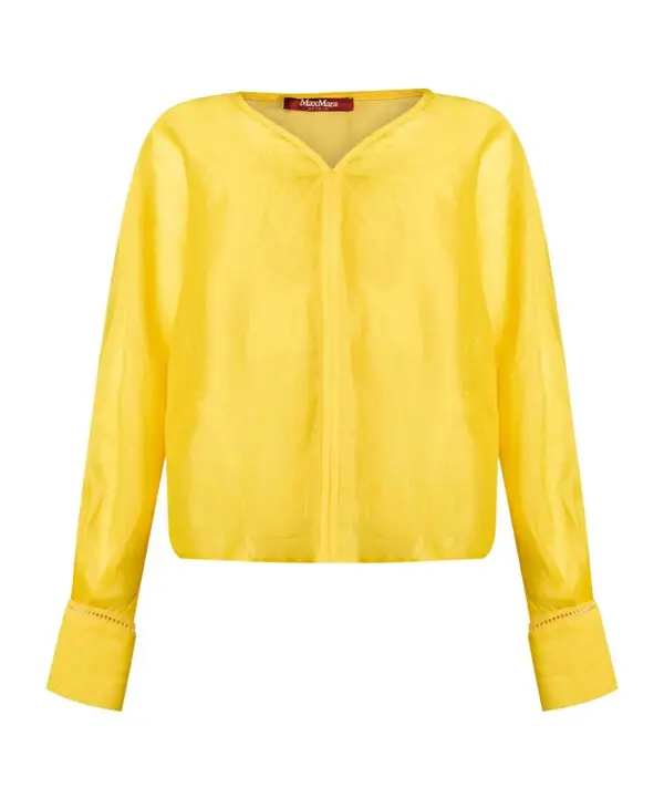 Max Mara Solid-colored Knit Top - Yellow