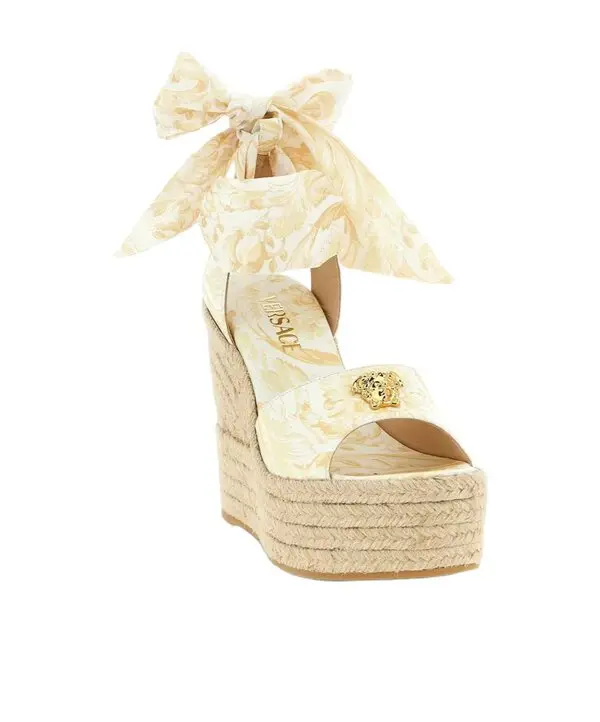 Versace La Medusa Wedge Sandals - No