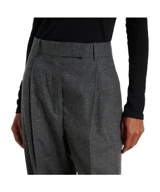 RÓHE Pleated Wool-blend Straight Pants