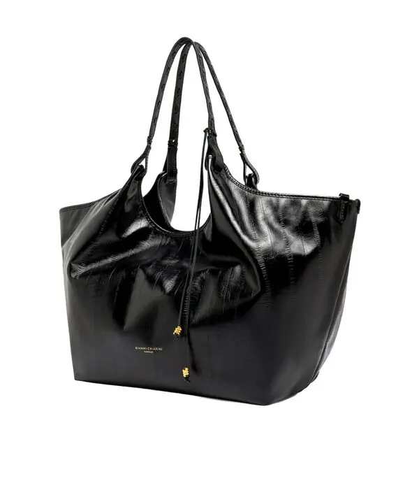 GIANNI CHIARINI Large Dua Leather Shoulder Bag