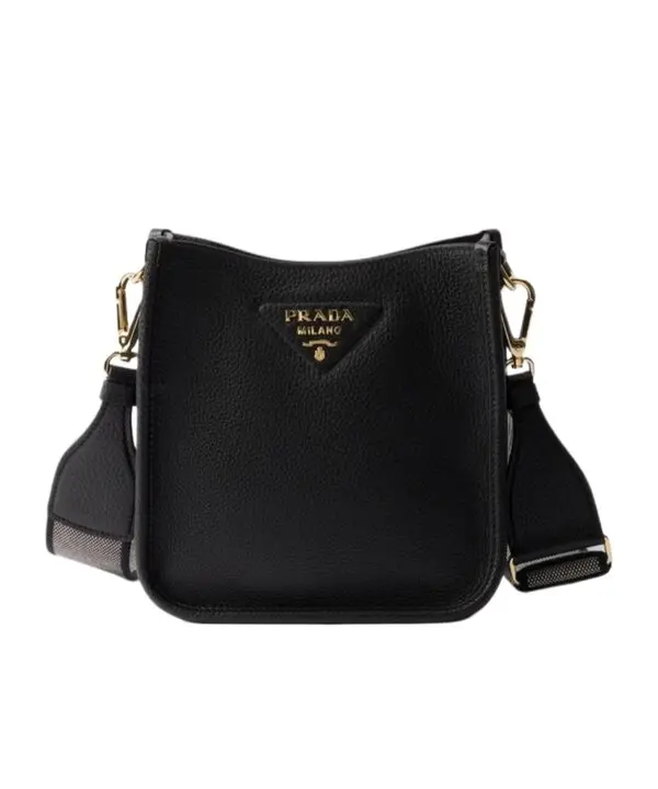 Prada Logo Shoulder Bag - Black