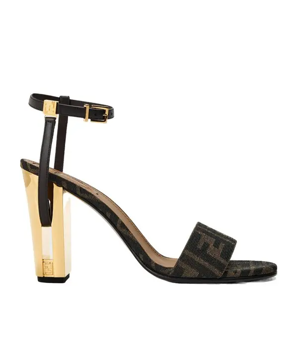 Fendi Goldembellished Highheeled Shoes