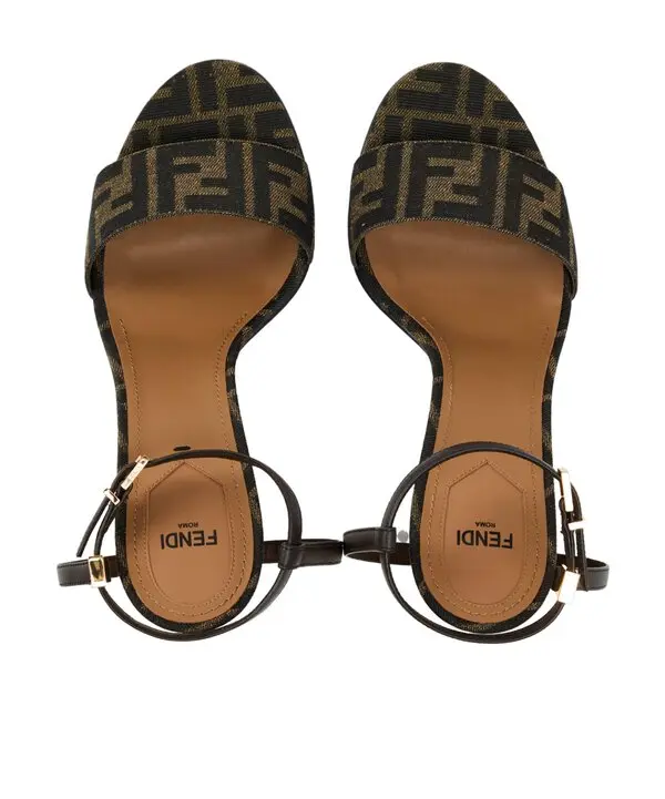 Fendi Goldembellished Highheeled Shoes