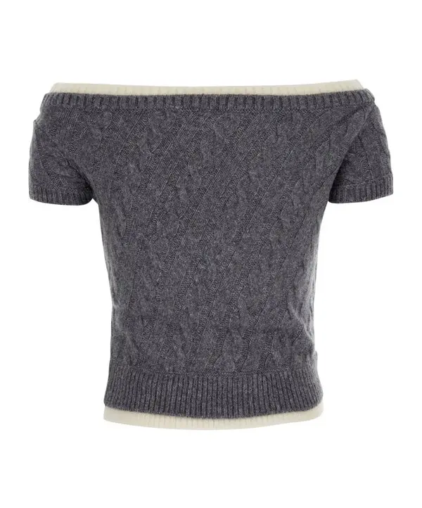 SHUSHU/TONG Off-the-shoulder Sweater