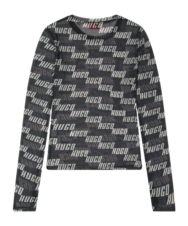Hugo Boss Mesh Crewneck Longsleeve Top