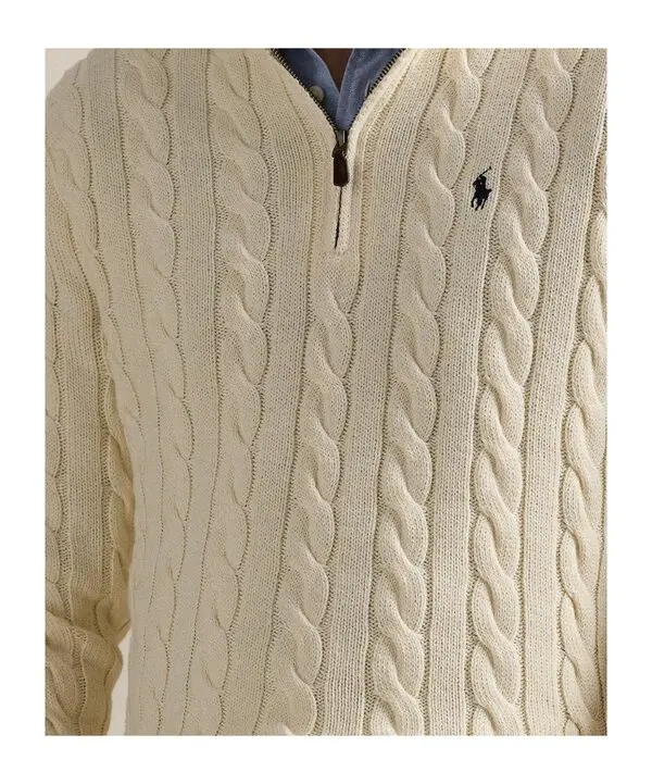 Polo Ralph Lauren Cable-knit Quarter-zip Sweater