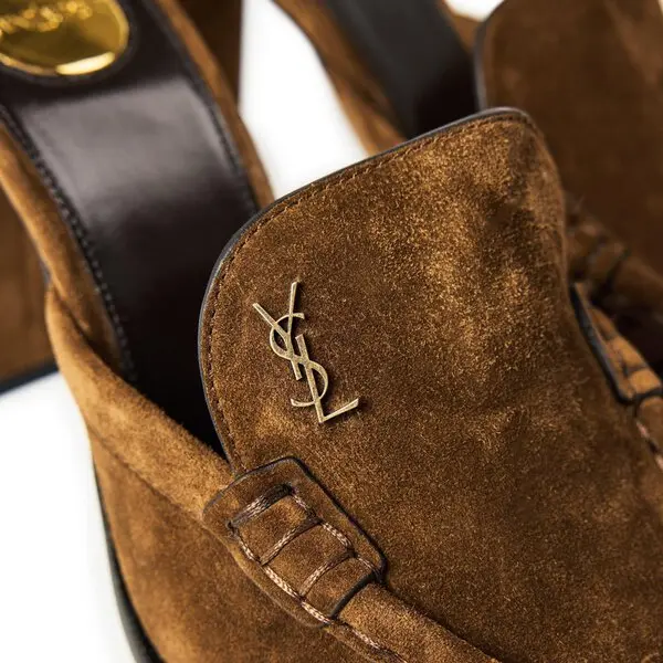 Saint Laurent Suede Mule Shoe