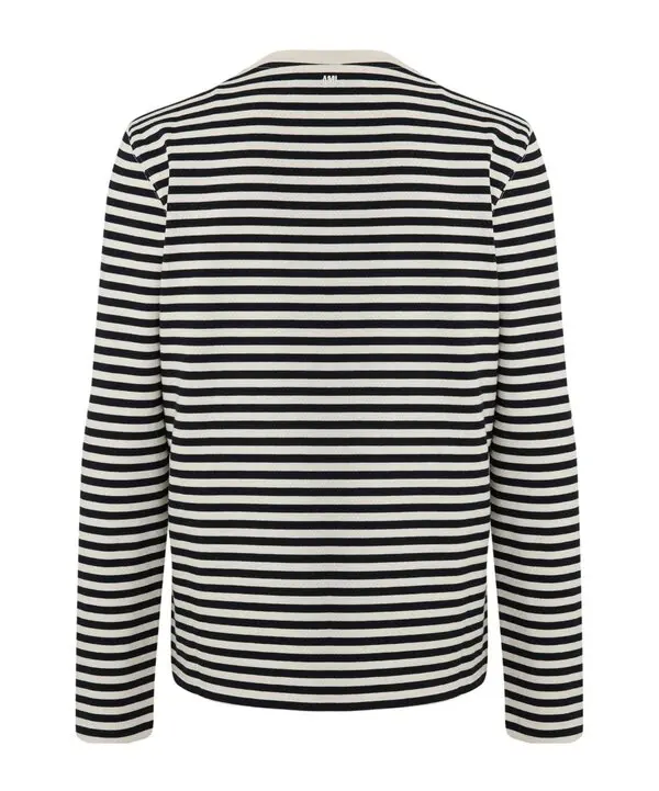AMI Paris Striped T-shirt - Black