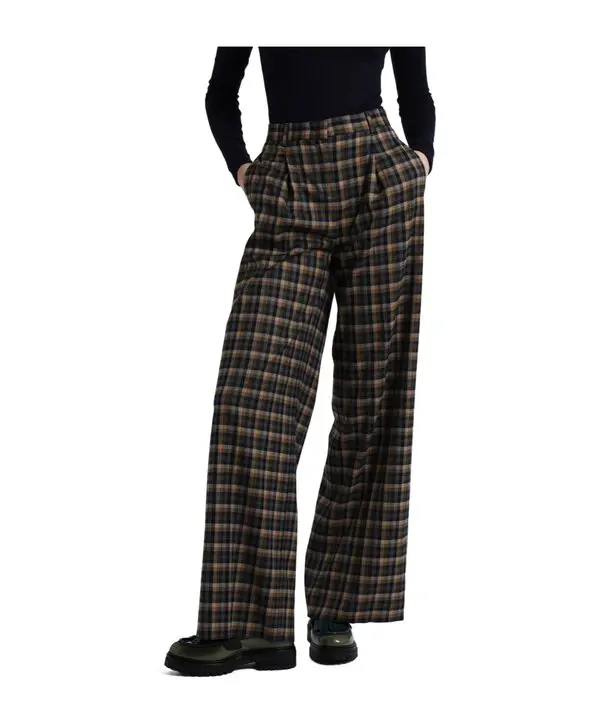 MAXCO. Max&co. Plaid Trousers With Belt