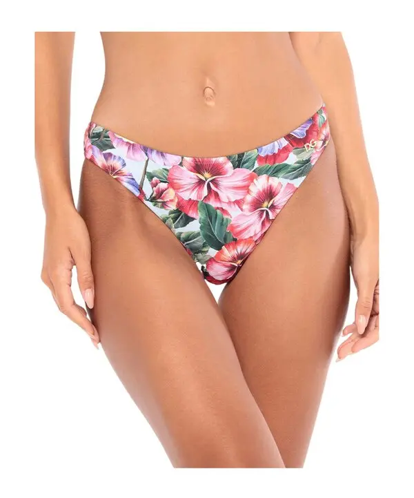 Dolce & Gabbana Stretchy Floral Print Bikini - Blue