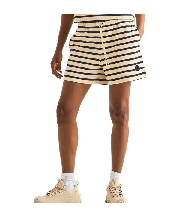 Moncler Navy Striped Shorts