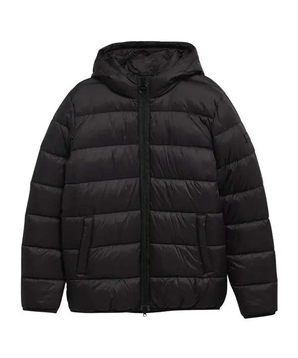 Barbour Hood Short Puffer Jacket - Black