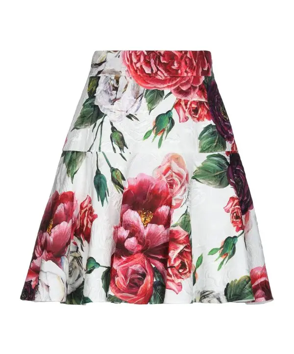 Dolce & Gabbana Floral Printed Jacquard Midi Skirt