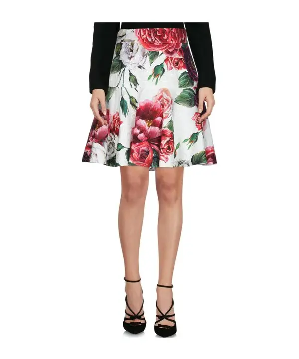 Dolce & Gabbana Floral Printed Jacquard Midi Skirt
