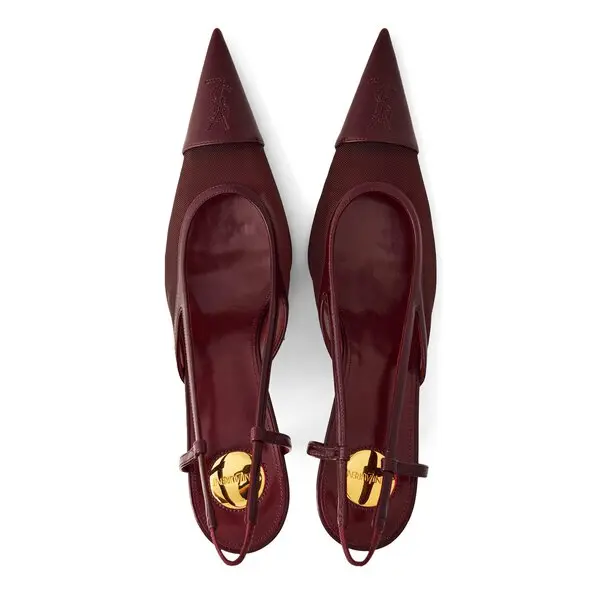 Saint Laurent Meshpanel Slingback Heels