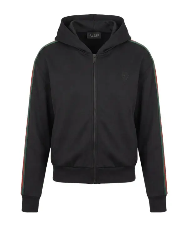 Gucci Long-sleeve Hooded Sweatshirt - Black