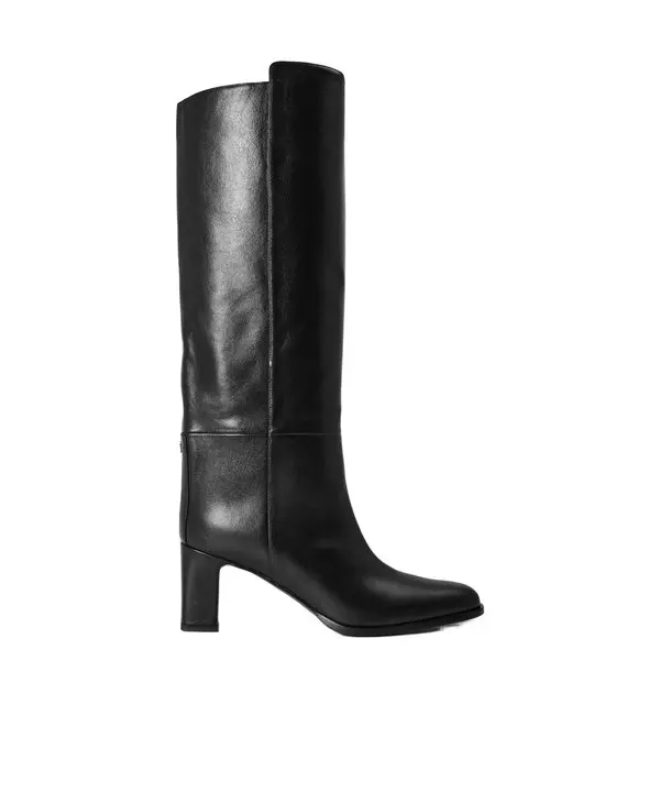 JIMMY CHOO Tall Leather Boot - Black