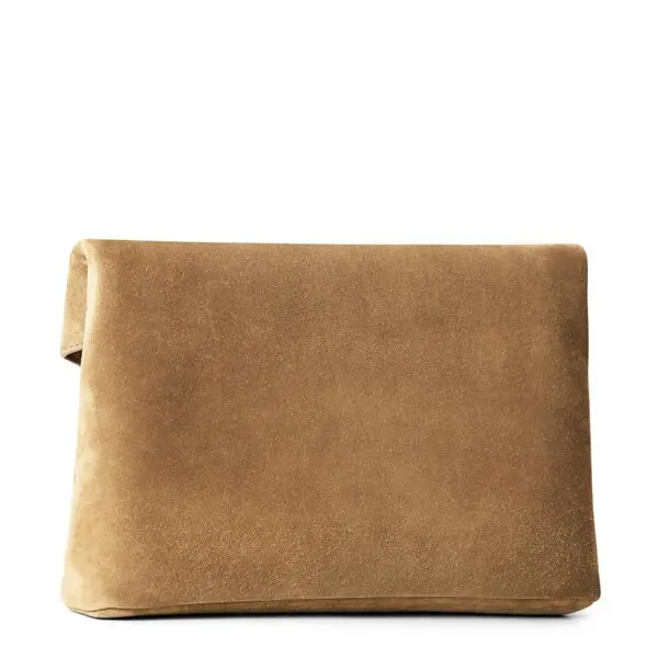 Saint Laurent Suede Monogram Pouch - No