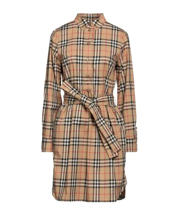 Burberry Printed Shirt Dress - Beige
