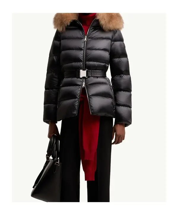 Moncler Cupidones Shearling-trimmed Short Down Jacket