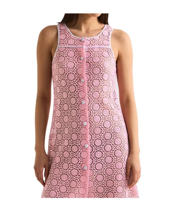 Miu Miu Sleeveless Lace Shift Dress