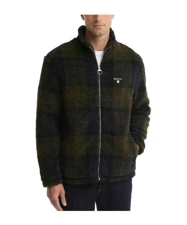 Barbour Checkered Suede Coat