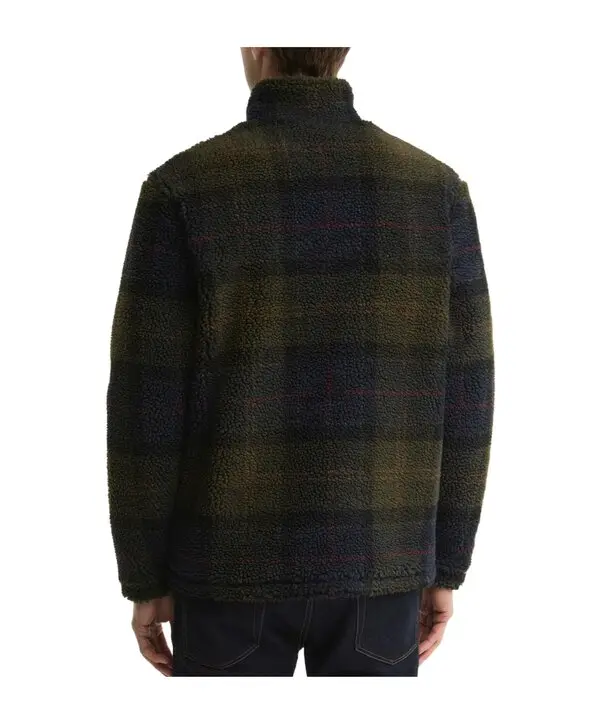 Barbour Checkered Suede Coat