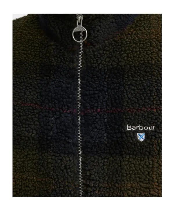 Barbour Checkered Suede Coat