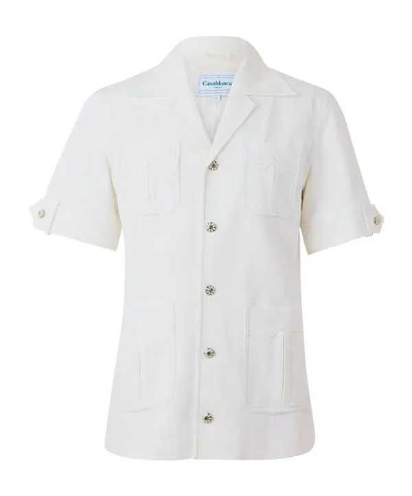 Casablanca Lapel Shortsleeve Top