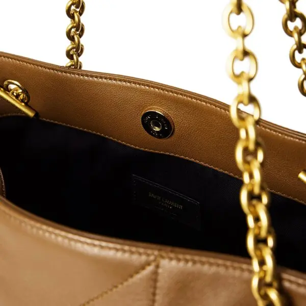 Saint Laurent Plaid Tote Bag