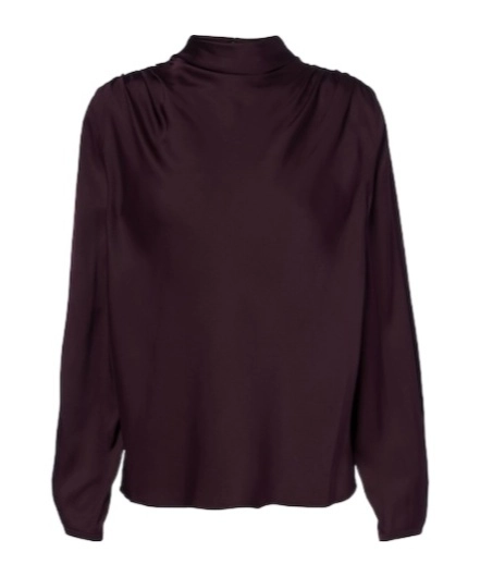 Vince Draped Silk-blend Top