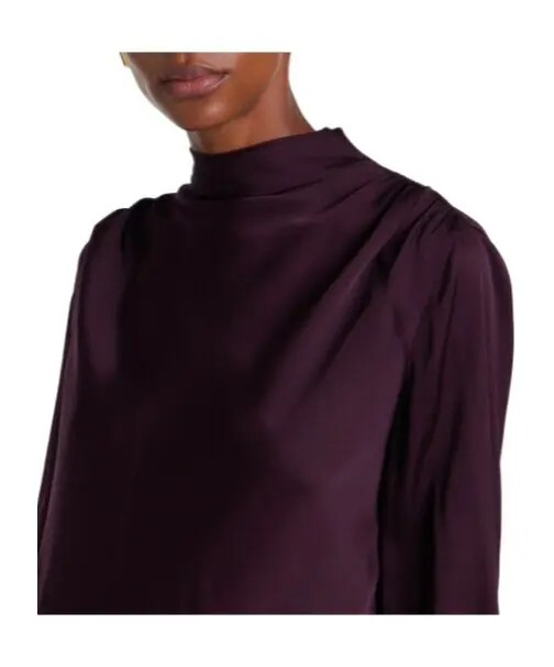 Vince Draped Silk-blend Top