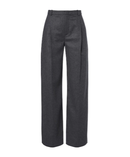 Vince Wool-blend Flannel Wide-leg Pants