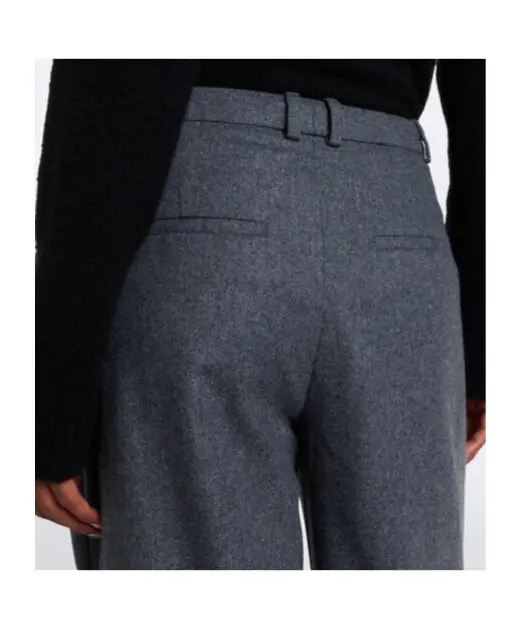 Vince Wool-blend Flannel Wide-leg Pants