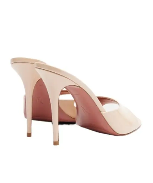 Amina Muaddi Patent Leather High Heel Mules
