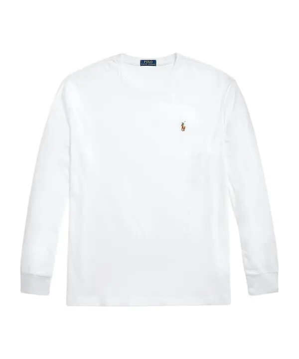 Polo Ralph Lauren Logo-embroidered Long-sleeve T-shirt - White