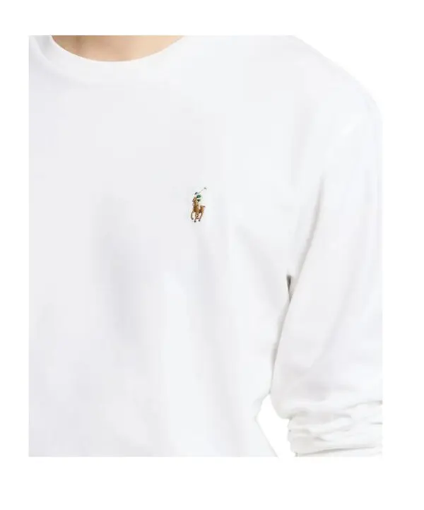 Polo Ralph Lauren Logo-embroidered Long-sleeve T-shirt - White