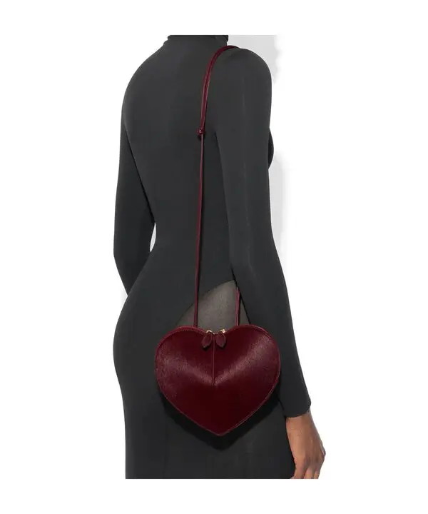 Alaïa Le Coeur Bi-material Handbag - Cherry Color