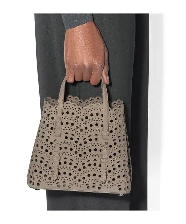 Alaïa Vienne Nubuck Tote Bag - Mist
