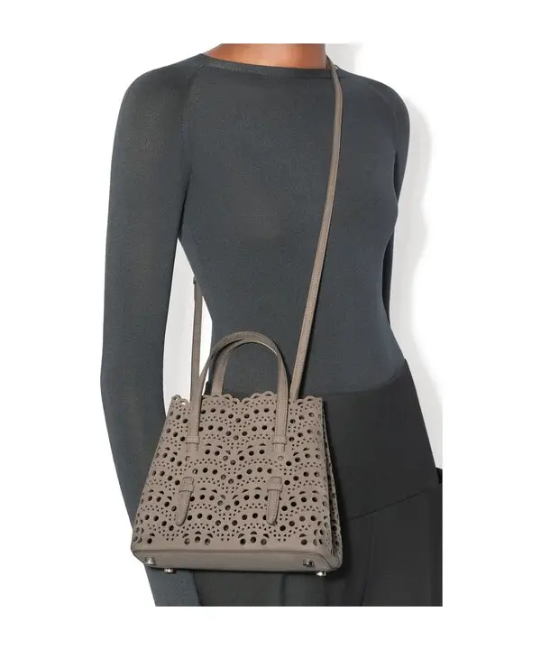 Alaïa Vienne Nubuck Tote Bag - Mist