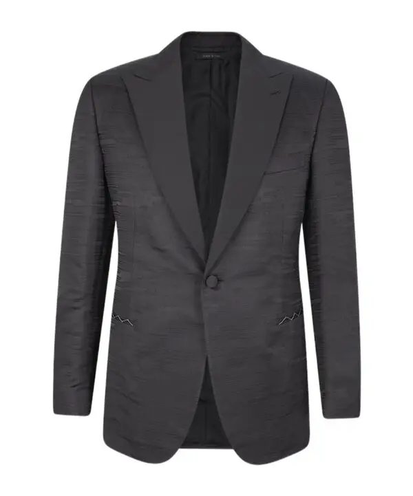 Brioni Silk-blend Jacquard Blazer - Black