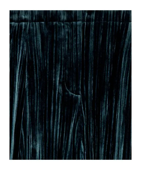 Emporio Armani Wide-leg Plissé Velvet Trousers