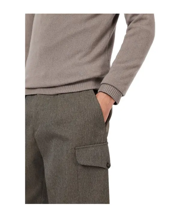 Emporio Armani Crewneck Long Sleeve Knit Sweater - Nude
