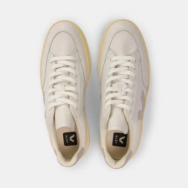 VEJA V-10" Lace Up Sneakers - Nude