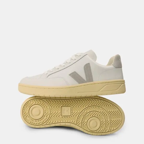 VEJA V-10" Lace Up Sneakers - Nude